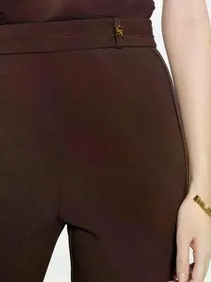 Elisabetta Franchi Tailored Stretch Crêpe Trousers With Logo Detail
