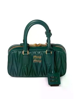 Miu Miu Arcadie Matelassé Nappa Leather Mini-bag - Green