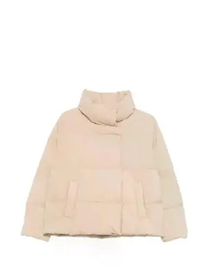 Max Mara Kaiser Funnel-neck Quilted Jacket - Neutrals
