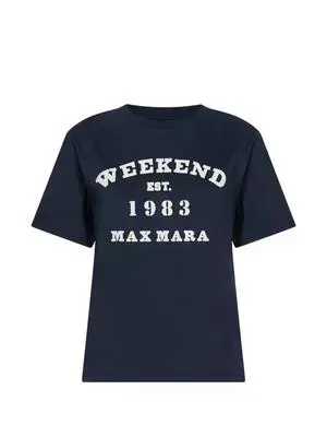 Max Mara Lettering Crew-neck T-shirt - Blue