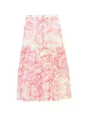 ERMANNO FIRENZE Floral-print Midi Skirt - Pink