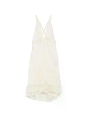 Ermanno Scervino Lace-detail Mini Dress - Neutrals