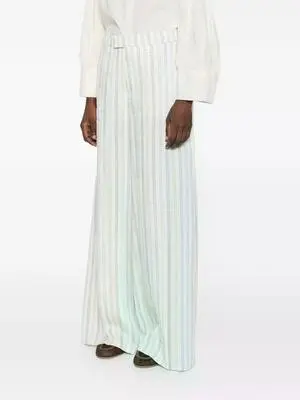 BERWICH Striped Wide Leg Trousers - Neutrals