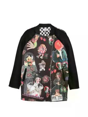THE ARTISTYLIST Printed Coat - Black