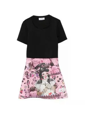 The Artistylist Short-sleeve Mini Dress - Black