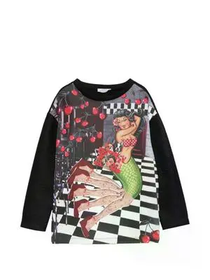 THE ARTISTYLIST Marmaid Graphic-print Sweatshirt - Black