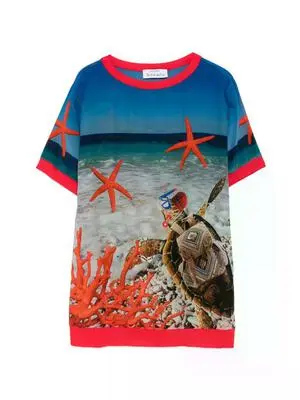 THE ARTISTYLIST Starfish-print T-shirt - Blue