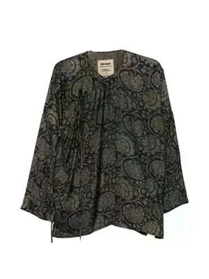 UMA WANG Tanesha Floral Blouse - Black