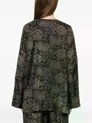 UMA WANG Tanesha Floral Blouse - Black