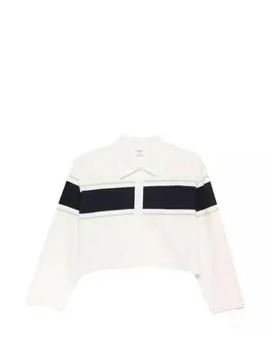 RE/DONE Stripe-detail Polo Top - Neutrals