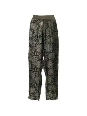 UMA WANG Palmer Floral Trousers - Black