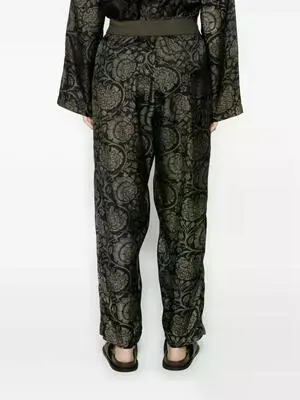 UMA WANG Palmer Floral Trousers - Black