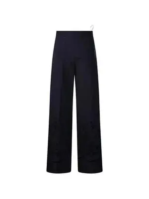 FORTE_FORTE Floral-embroidered Trousers - Blue