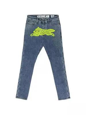 ICECREAM Neon-graphic Jeans - Blue