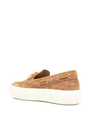Hogan Tassel-detail Suede Loafers - Neutrals