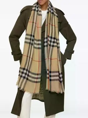 Burberry Check Wool Scarf
