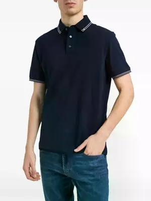 Emporio Armani Striped-collar Polo Shirt