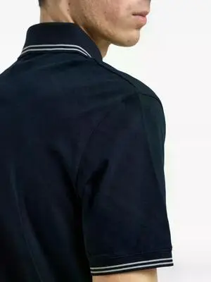 Emporio Armani Striped-collar Polo Shirt