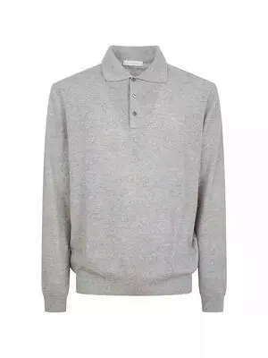 CRUCIANI Long-sleeve Polo Shirt - Grey