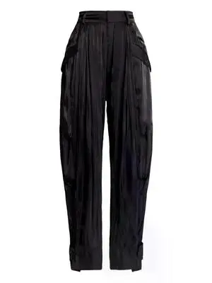 Ralph Lauren Sonya Buttoned High-rise Trousers - Black