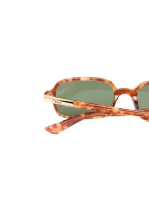 Chloé Tortoise Rectangle Sunglasses