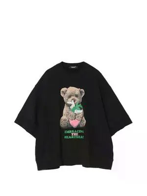 UNDERCOVERISM Bear-print Cotton Sweater - Black