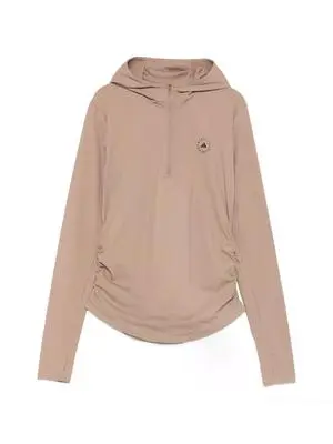 Adidas By Stella McCartney Hooded Ruched Hoodie - Neutrals