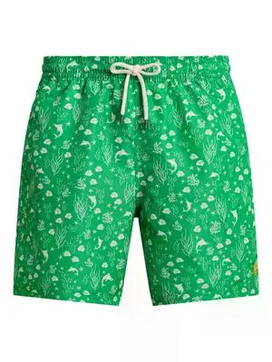 Polo Ralph Lauren Traveler Printed Swim Shorts - Green