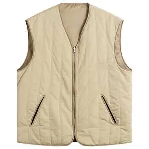 MAISON MARGIELA Light Padded Collarless Gilet - Sand/sand