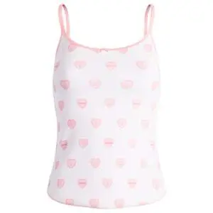 SKIMS Pointelle Tank - Snow Lace Hearts
