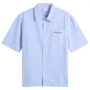 DAILY PAPER Script Short Sleeve Shirt - Blue