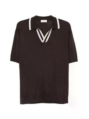 PAOLO PECORA V-neck T-shirt - Brown