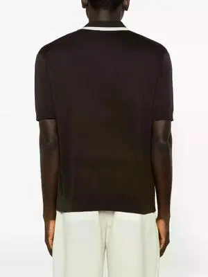 PAOLO PECORA V-neck T-shirt - Brown