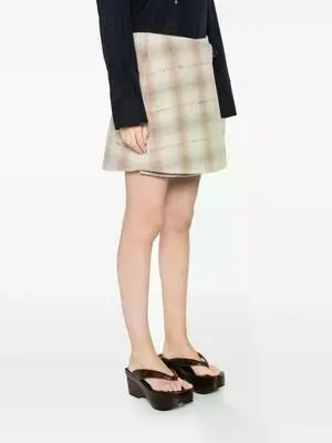 Loewe Check-pattern Skirt