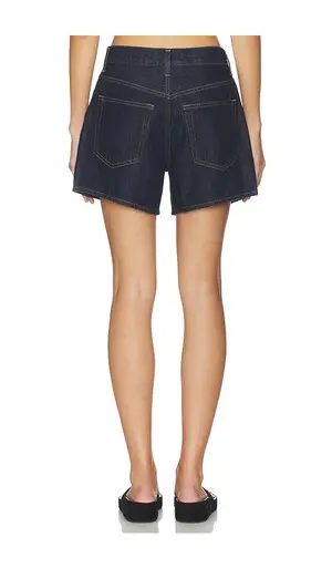 AGOLDE Leith Oversized Denim Shorts - Navy