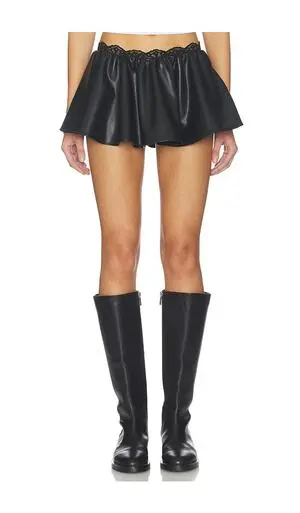 Nbd Ishani Faux Leather Skort