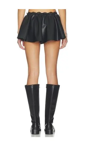 Nbd Ishani Faux Leather Skort