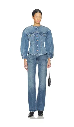 FRAME The Nipped Collarless Jacket