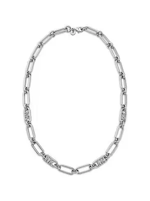 Michael Kors Logo-chain Necklace - Silver