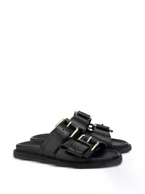 Moschino Buckle-embellished Sandals - Black