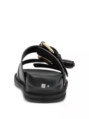 Moschino Buckle-embellished Sandals - Black