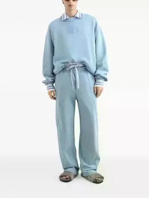 Dolce & Gabbana Oversized Treated Cotton Sweatshirt - Blue