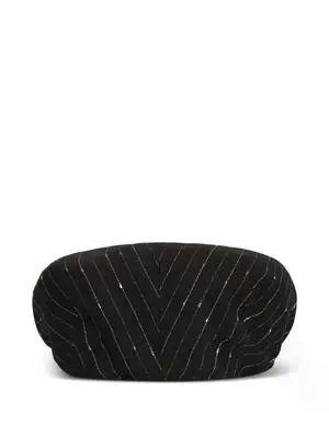 Dolce & Gabbana Pinstripe Flat Cap - Black
