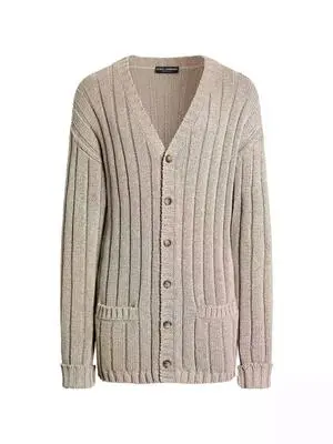 Dolce & Gabbana Cotton-blend Cardigan - Neutrals
