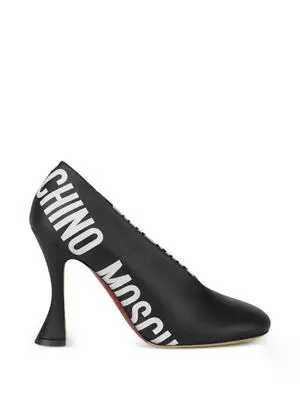 Moschino Logo-print Pumps - Black