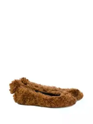 Moschino Shearling Ballet Flats