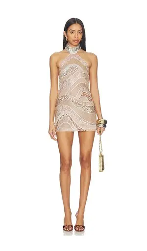 Retrofete Buffie Embroidered Mini Dress