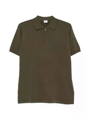 Aspesi Zip-neck Knit Polo Shirt - Green