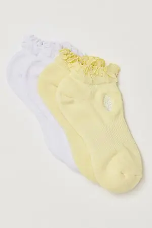 Free People Ruffle Sneaker Sock 2-pack - Daylight Combo