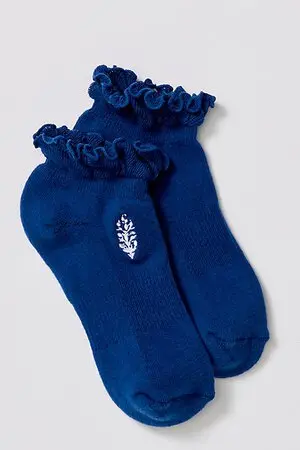Free People Ruffle Sneaker Sock 2-pack - Navy